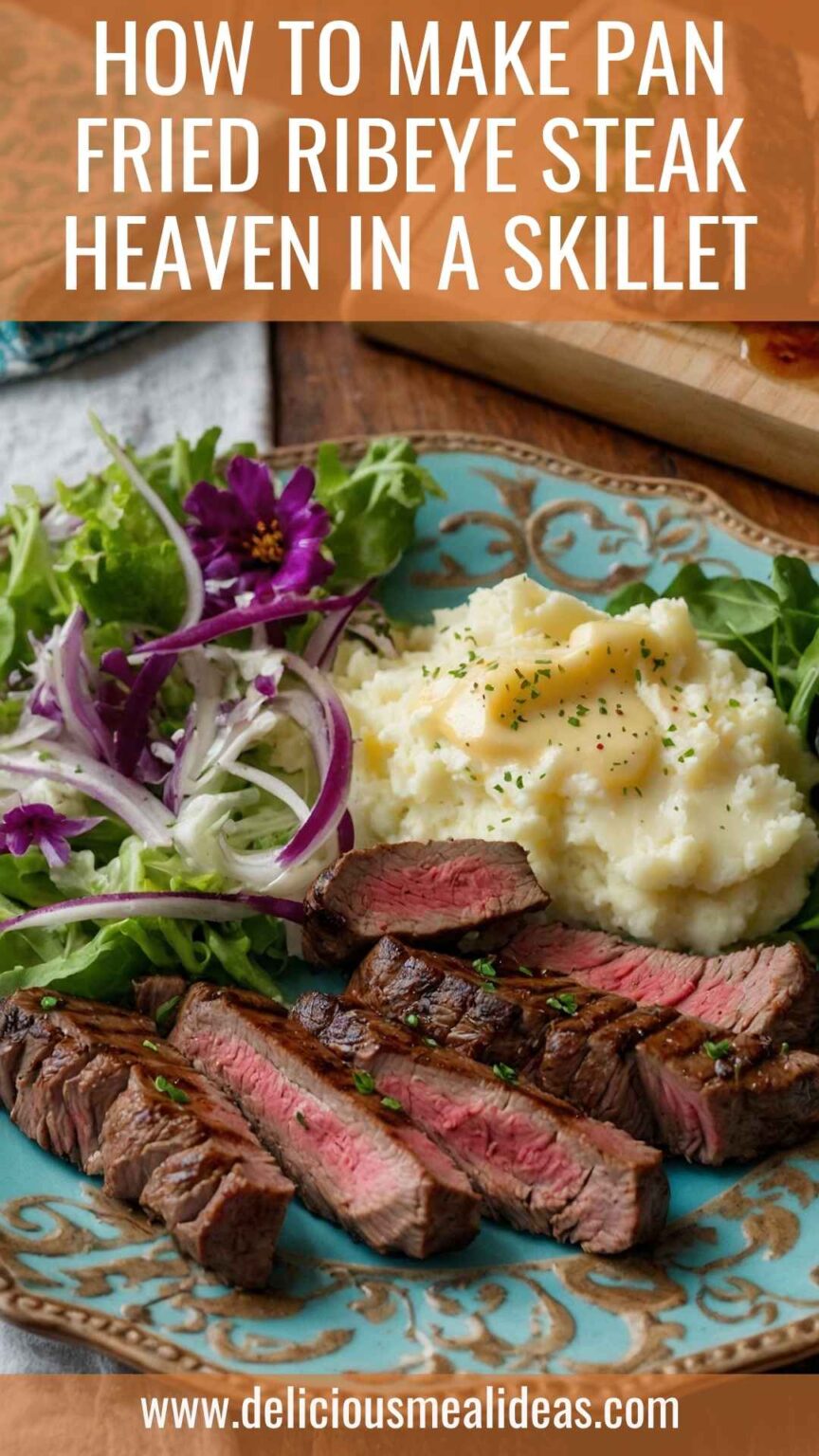 How To Make Pan Fried Ribeye Steak Heaven In A Skillet - Delicious Meal ...